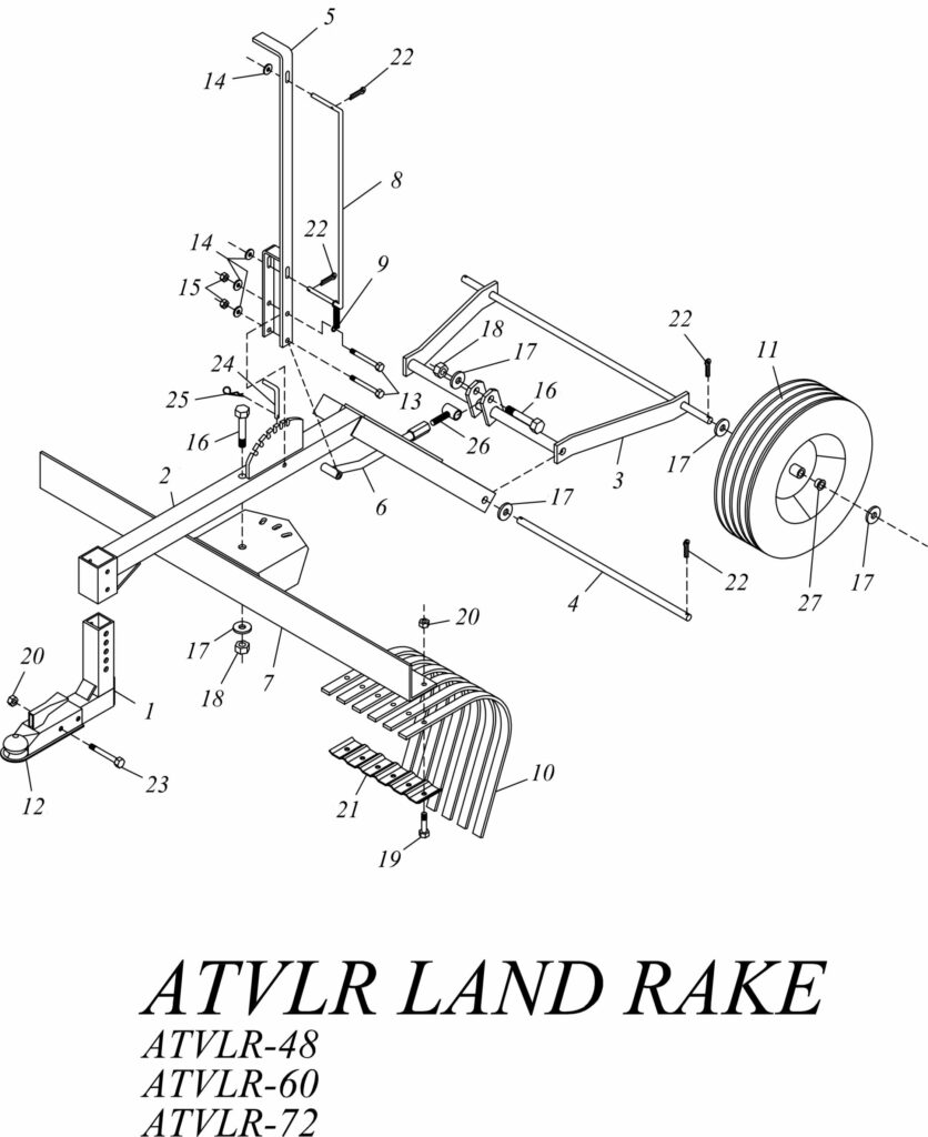 Parts – ATVLR Land Rake – AgLine Farm Equipment